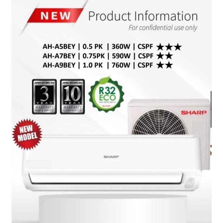 Jual Sharp AHA5BEY AC 0.5PK Standar | Shopee Indonesia