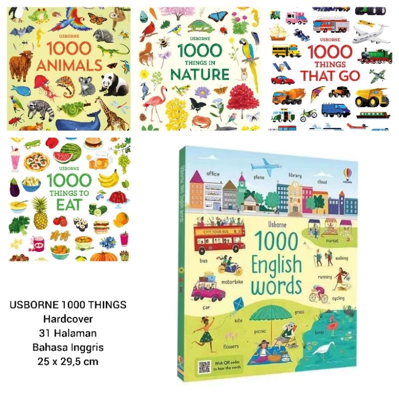 Jual Buku Anak Hardcover Usborne 1000 Things | Shopee Indonesia