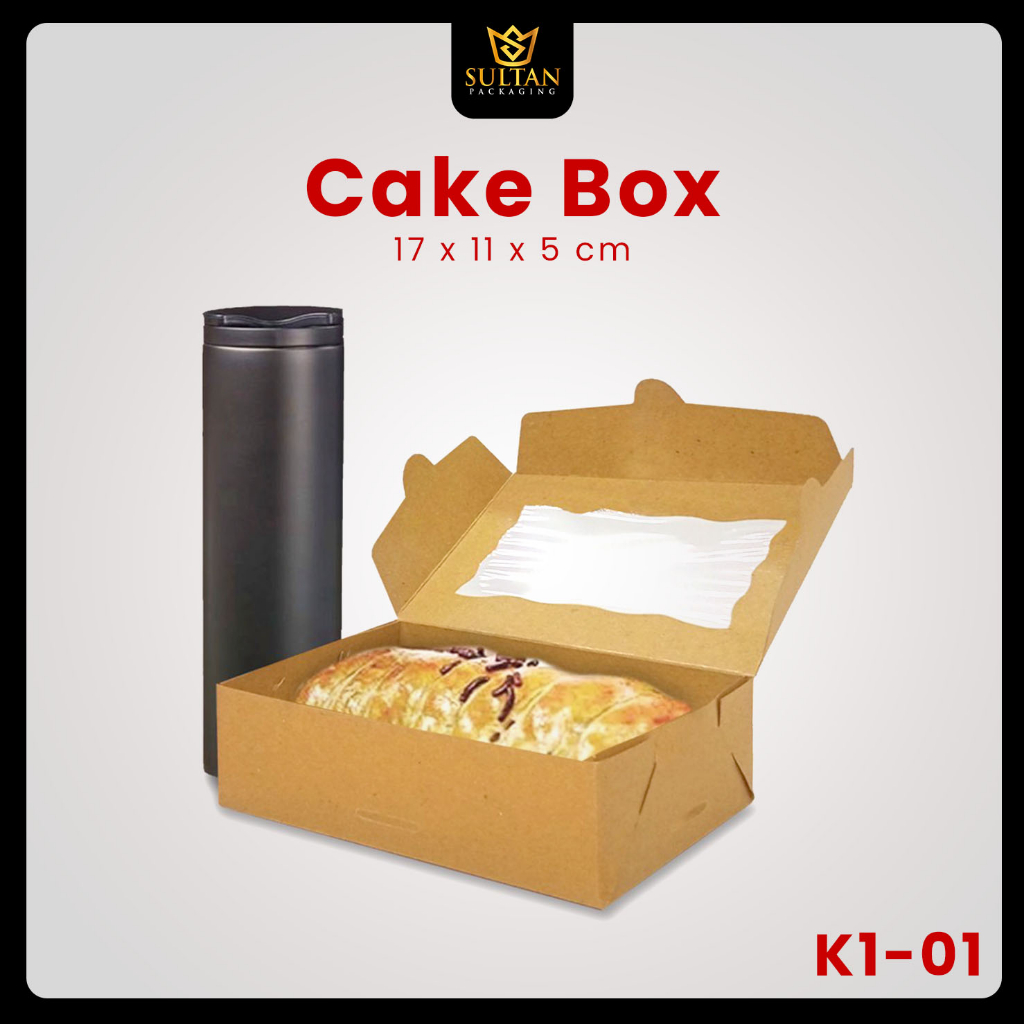 Jual Cake Box - Kotak Makanan Kraft - Kotak Kue Bolu Mika Transparan ...