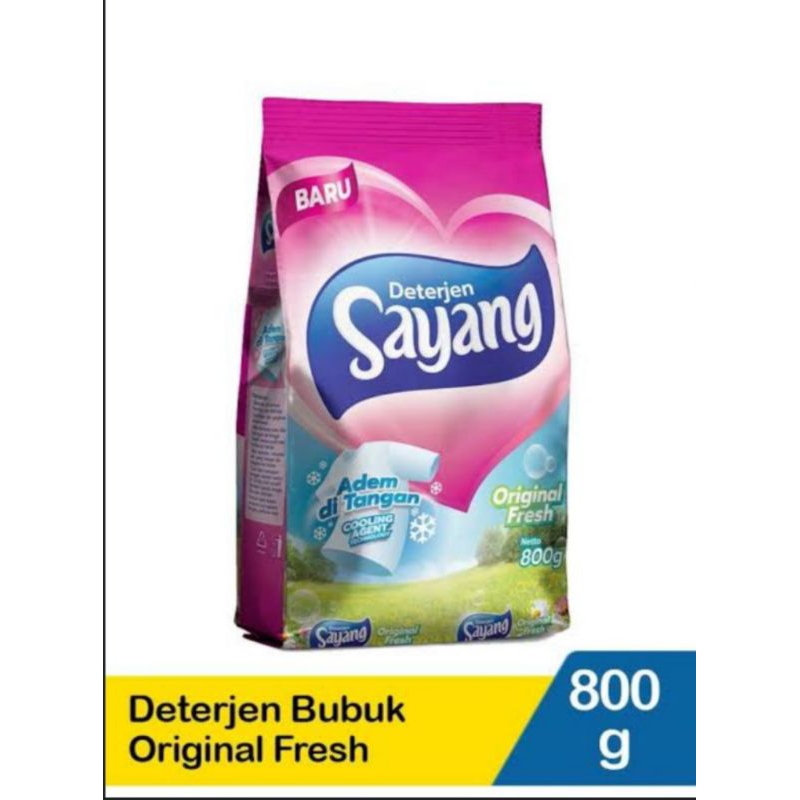 Jual Detergent Powder Sayang 800g Original Fresh / Rose 800g | Shopee ...