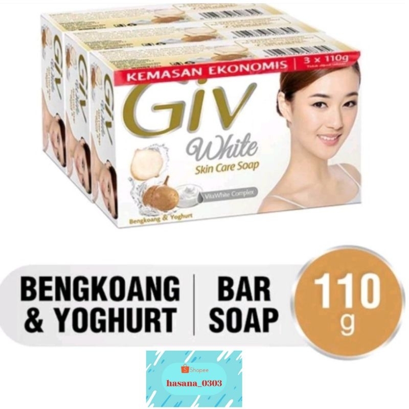 Jual Sabun GIV White Skin Care Soap Bengkoang & Yogurt [110gram x 3 ...