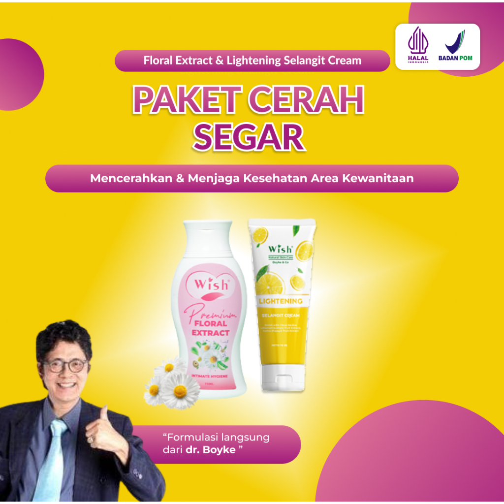 Jual PAKET CERAH SEGAR Perawatan Miss V Dr Boyke Floral Extract Lightening Selangit Cream ...