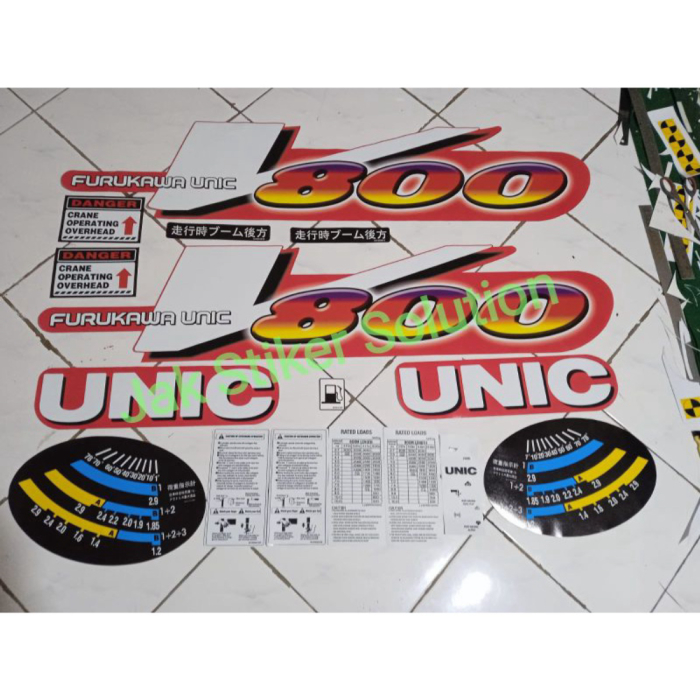 Jual Promo Stiker Unic V800 Sticker Truck Mounted Crane bergaransi ...