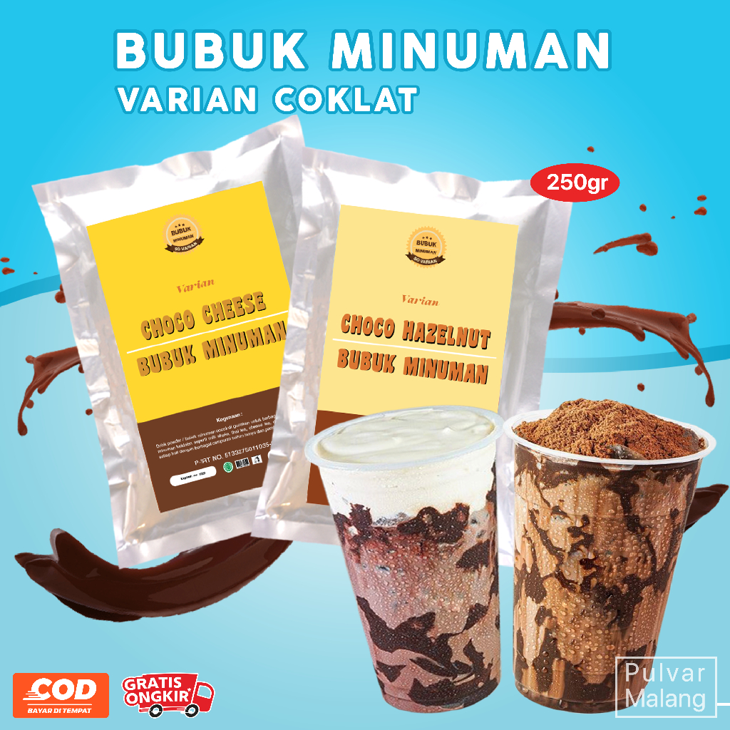 Jual BUBUK MINUMAN RASA 250GR / SERBUK MINUMAN ANEKA RASA COKLAT 250GR / BUBUK MINUMAN KEKINIAN ...
