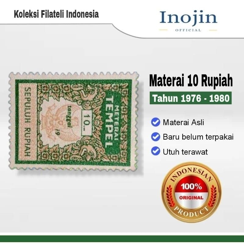 Jual Materai 10 Rupiah Tahun 1976 1977 1978 1979 1980 Perangko Matrai ...