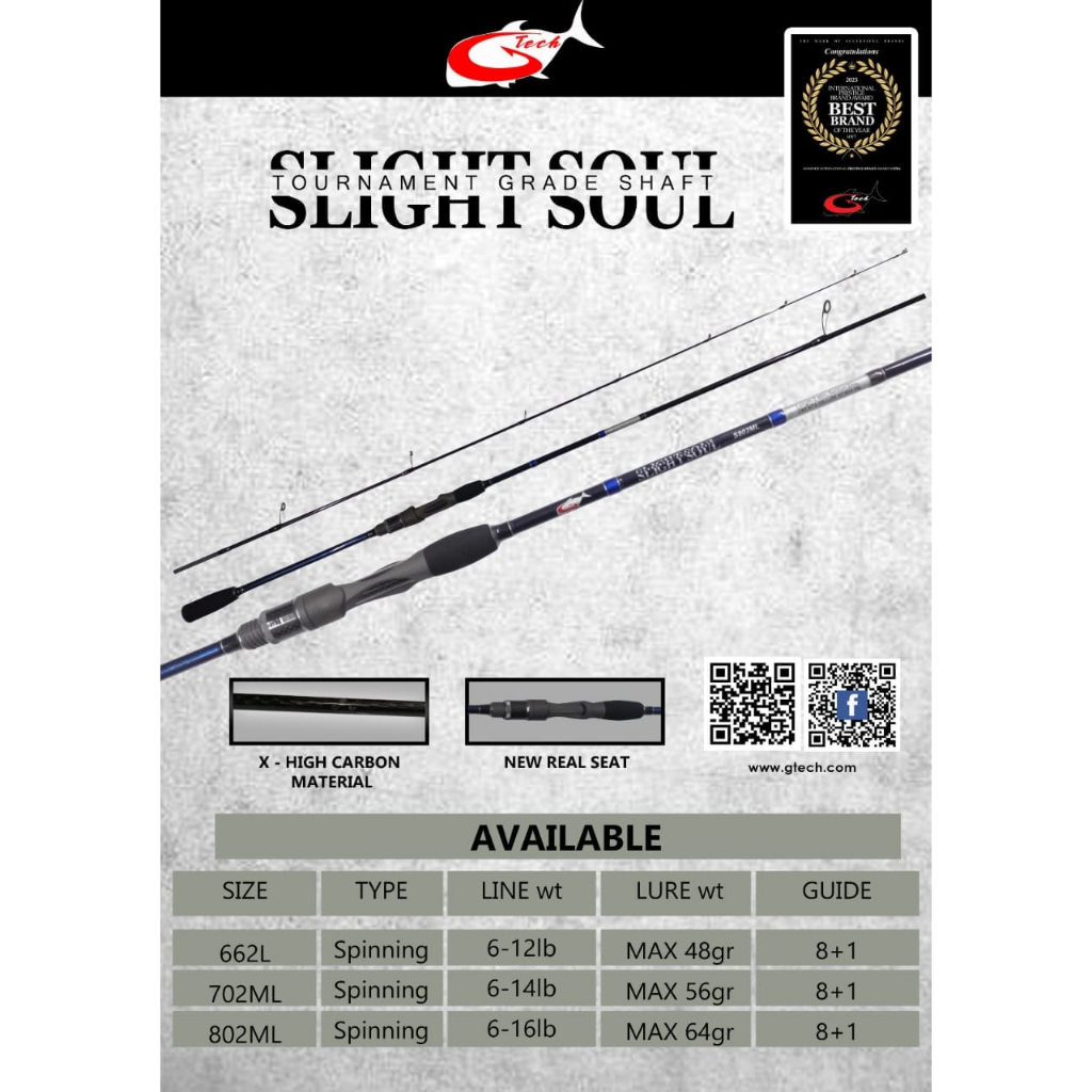 Jual Rod SPINNING GTECH SLIGHT SOUL TOURNAMENT GRADE SHAFT | Shopee Indonesia