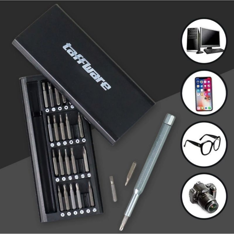 Jual TAFFWARE 24in1 tool perkakas obeng set mini premium repair service ...