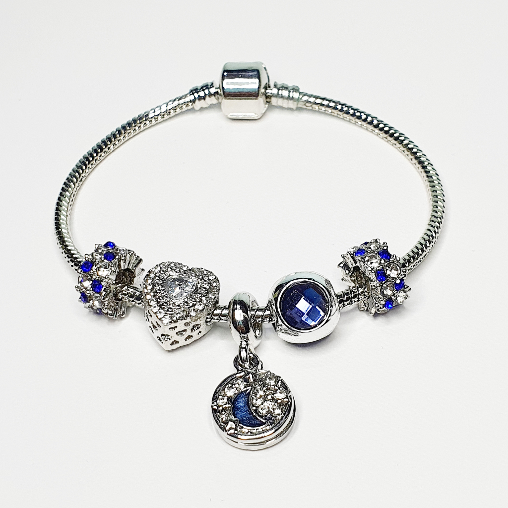 Jual Pandora Silver Bracelet with Charms | Shopee Indonesia