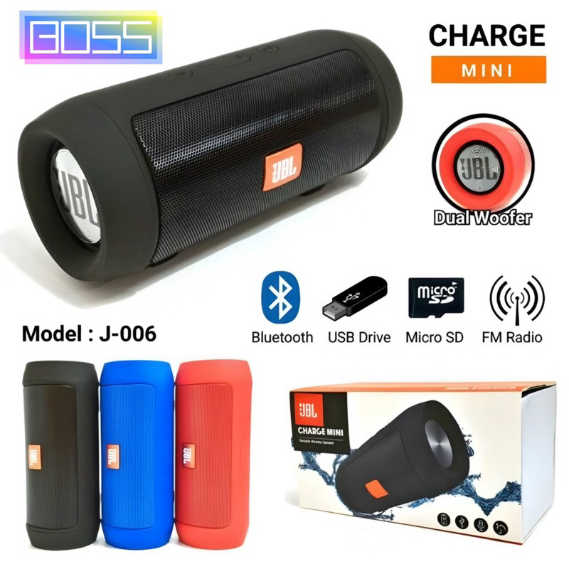 Jual BOSS - Speaker Bluetooth J006 Spiker Portable Charge Mini 2 ...