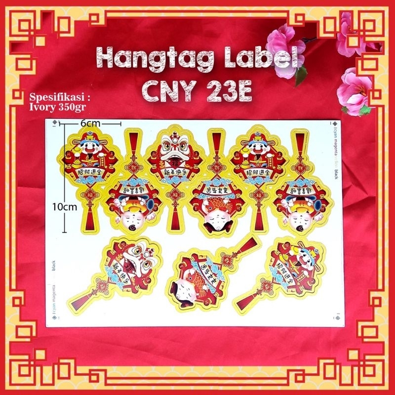 Jual hangtag label chinnesse new year dewa hoki/ tag cny lunar new year ...