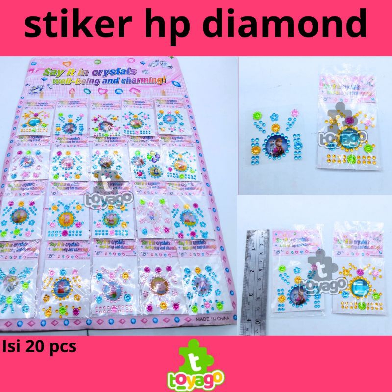 Jual Sticker Hp Manik Warna Warni isi 20 Pcs Grosir Murah | Shopee ...