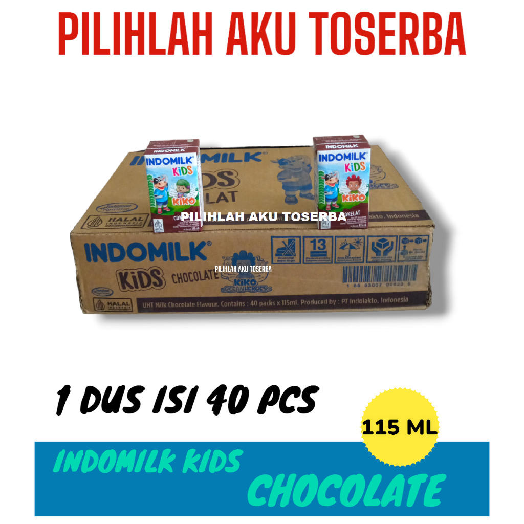 Jual Susu INDOMILK KIDS COKLAT (Cokelat) UHT - 115 ml (1 DUS ISI 40) | Shopee Indonesia
