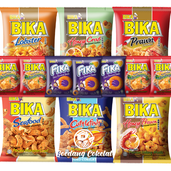 Jual Snack BIKA Fika Cheese Snack Malaysia / Aneka Rasa Cuttle Fish Ayam Panggang Seafood Prawn ...