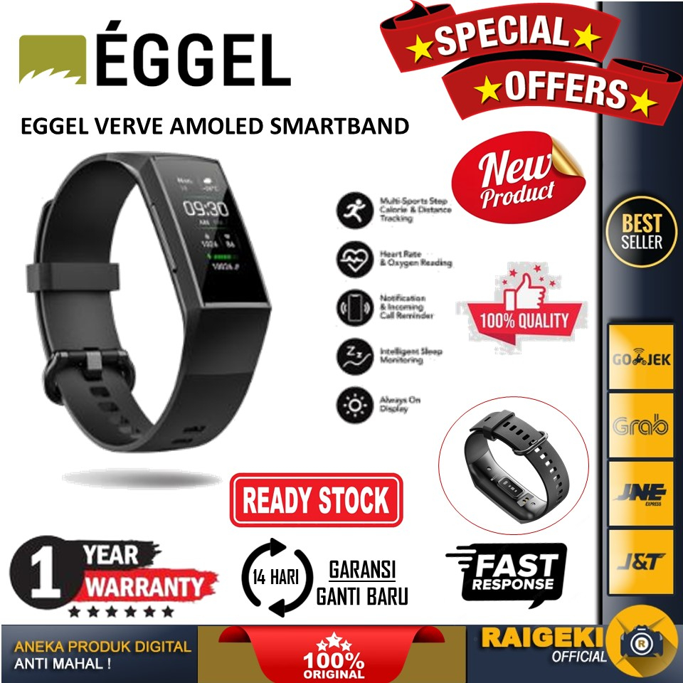Jual Eggel Verve Amoled Smartband / Smart Band / Smartwatch | Shopee ...