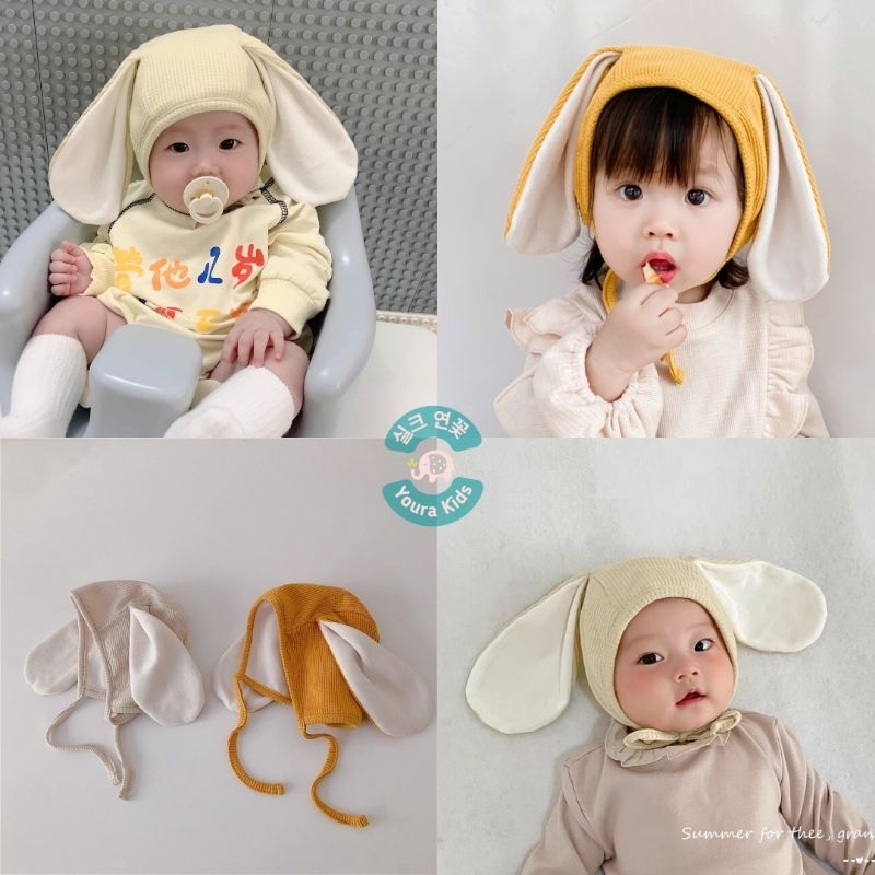 Jual 5bln - 2thn | Topi Bonnet Anak Cotton-LONG EAR RABBIT-Unisex ...