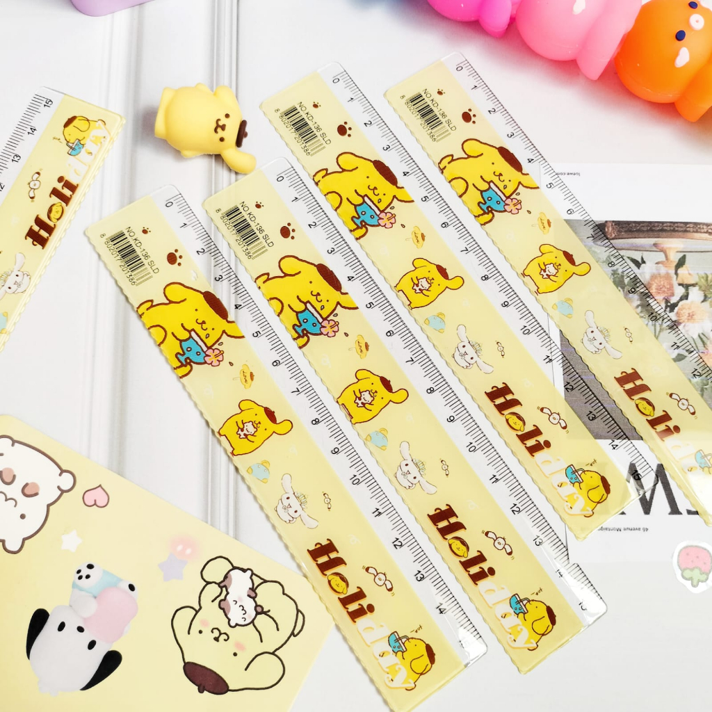 Jual Penggaris Sanrio Purin 15 cm Lucu Cute Warna Kuning Harga Super ...