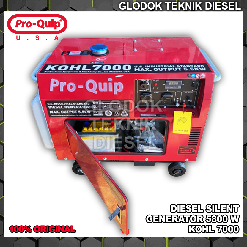 Jual Proquip Genset Diesel Silent 5800 5000 Watt Kohl 7000 Kohl7000 Generator Solar AVR Original ...