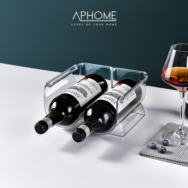 Jual APHOME Rak Botol Minuman Susun Transparan Bottle Holder Organizer ...