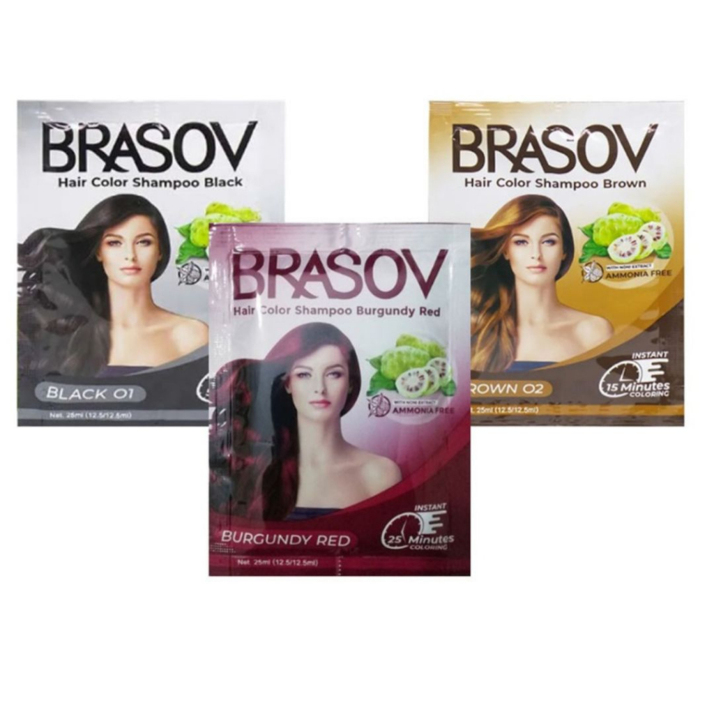 Jual BRASOV Hair Color Shampoo - SACHET | Shopee Indonesia