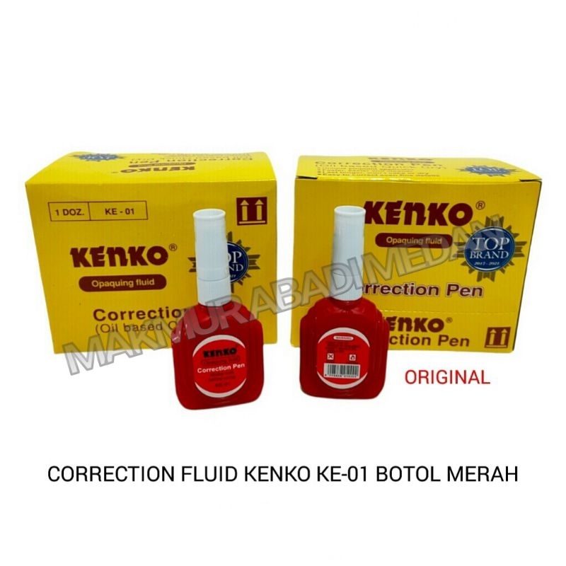 Jual (1Pcs) Correction Pen KENKO Botol Merah/Tipex Cair Kenko/Stipo ...