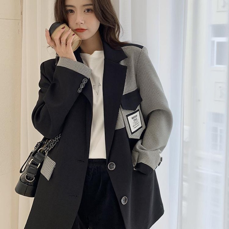 Jual [ Korean Blazer Series ] Blazer / Rompi / Outer ColorBlock ...