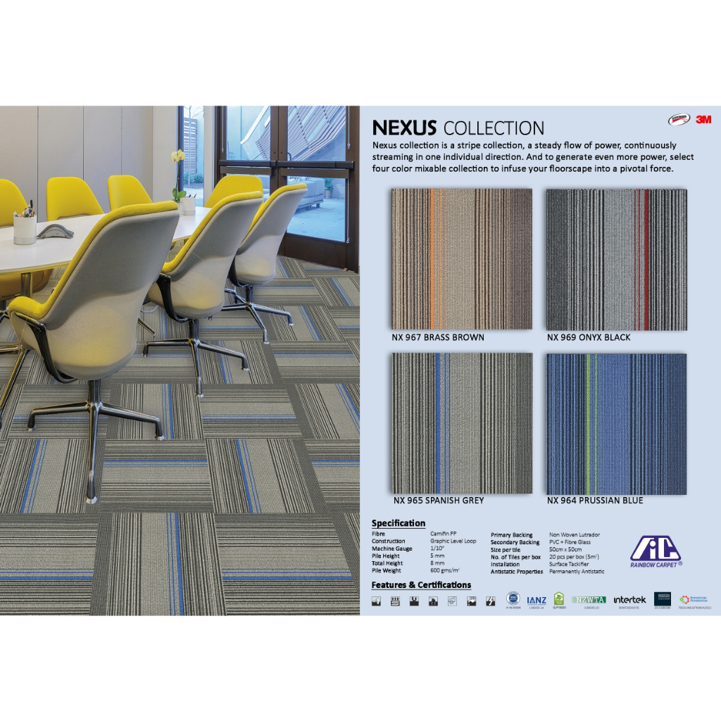 Jual Karpet Tile Nexus Kantor Bahan Nylon Ukuran 50cm x 50cm | Shopee ...