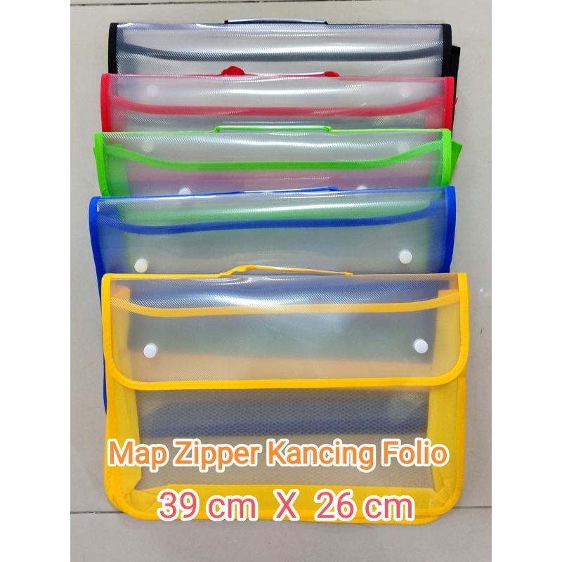 Jual Map Kancing Zipper FOLIO SEDANG JENIA Map Zipper Folio | Shopee ...