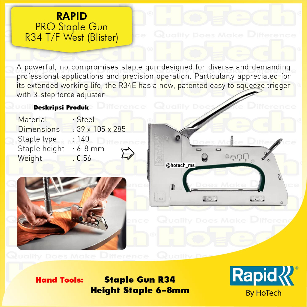 Jual Staples Gun Rapid R34 | RAPID | Wintag Rapid Asli | Interior | Jok ...