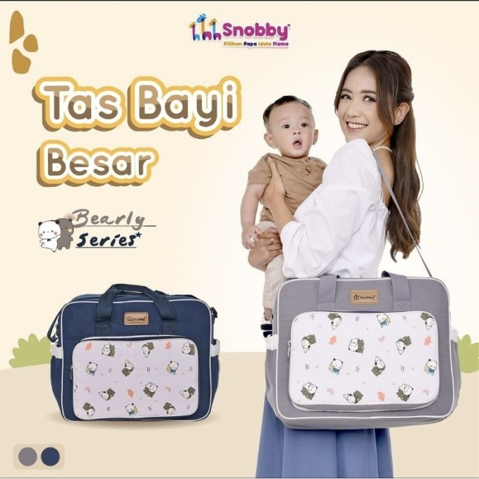 Jual Snobby Tas Bayi Besar Saku Print Bearly Series - SBT 7371 | Shopee Indonesia