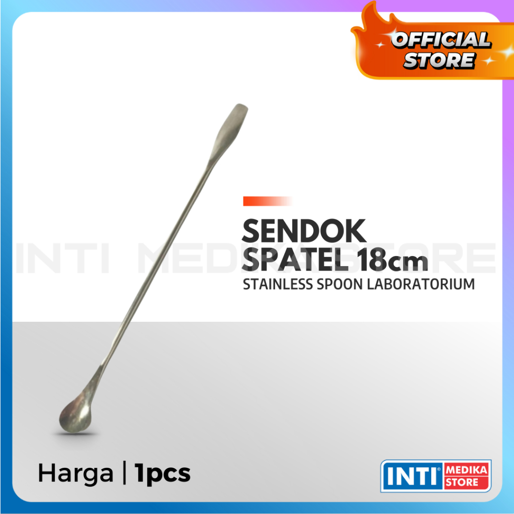 Jual Sendok Kimia Obat Spatel 18cm | Spatula Stainless Spoon ...