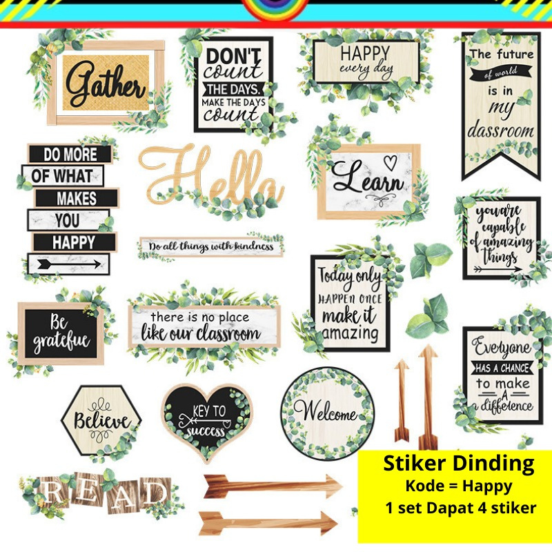 Jual WALLSTICKER 1 SET BESAR WALL STIKER STICKER HIASAN DINDING KATA ...