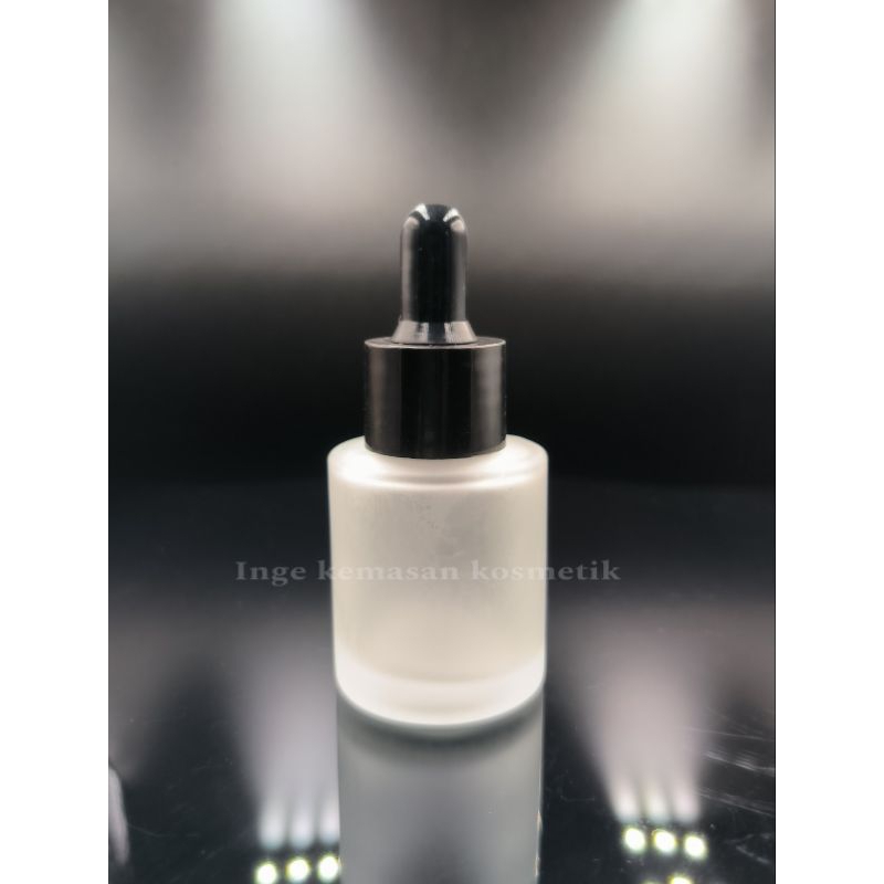 Jual BOTOL PIPET SERUM RF 20 ML FROATED RING HITAM TUTUP HITAM | Shopee ...