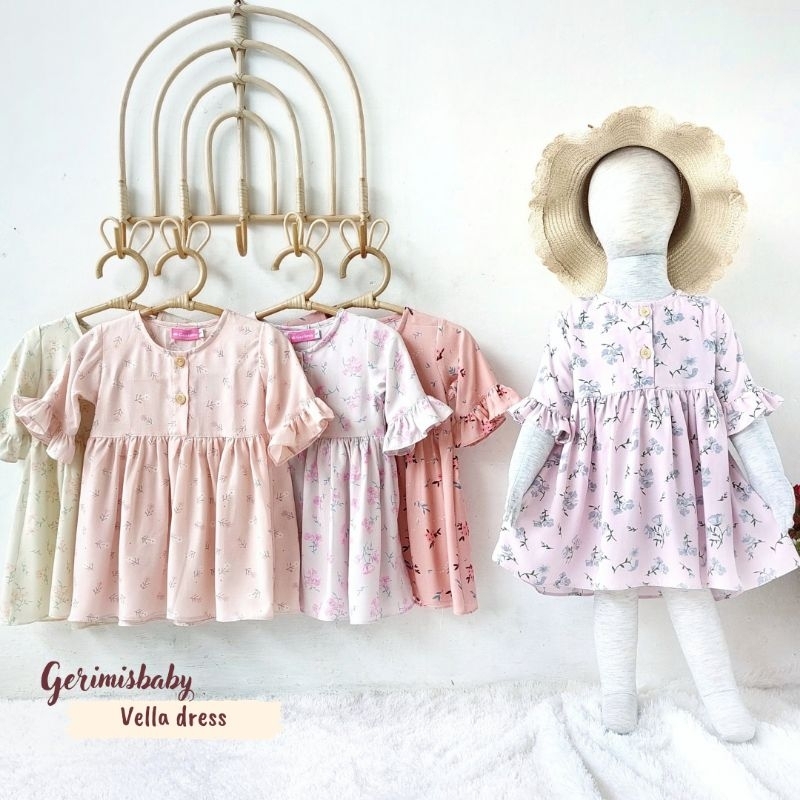 Jual [GERIMIS] 3bln -5th BABY DRESS - VELLA | Shopee Indonesia