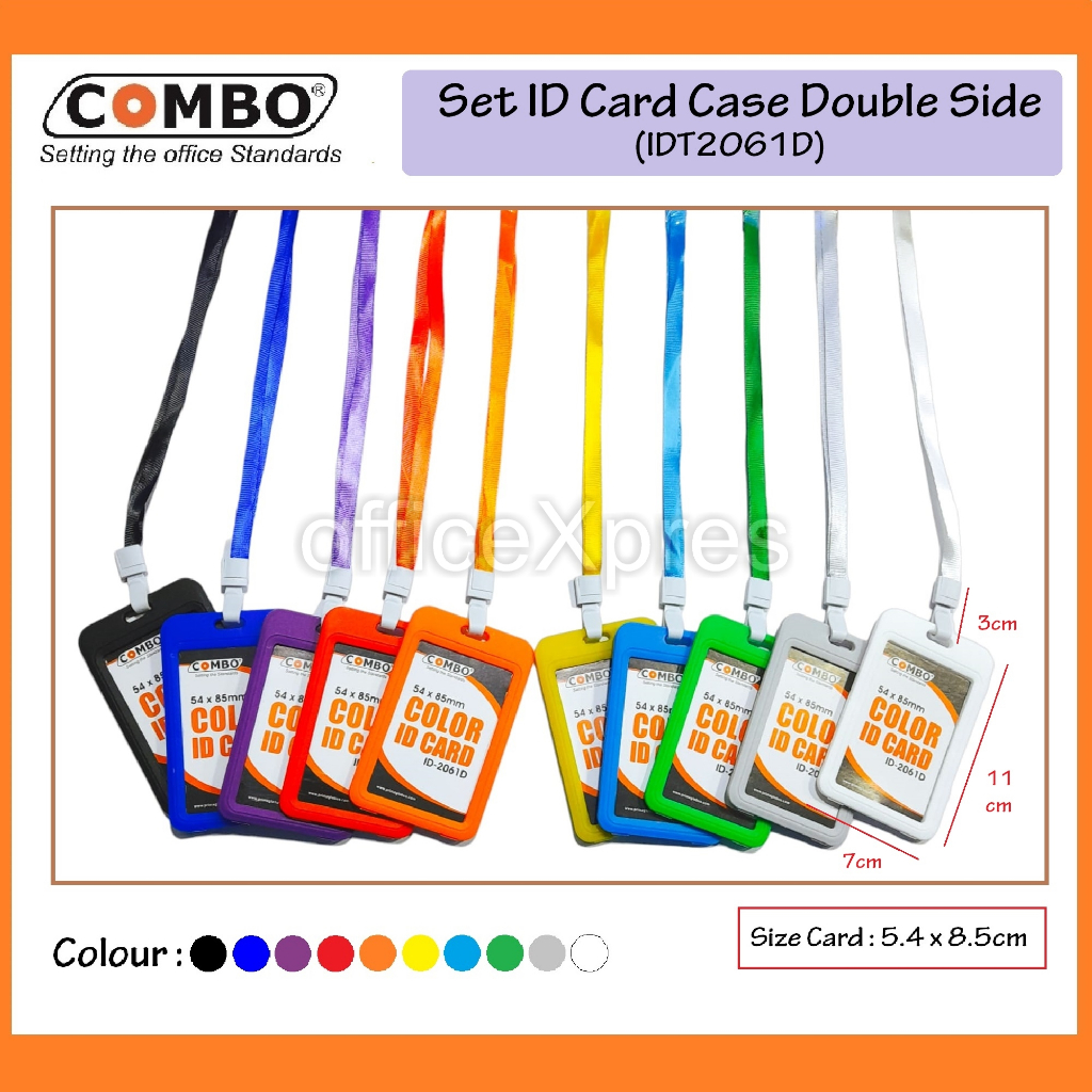 Jual Card Holder / Id Card 2 Side / Card Plate / Gantungan Kartu Casing ...