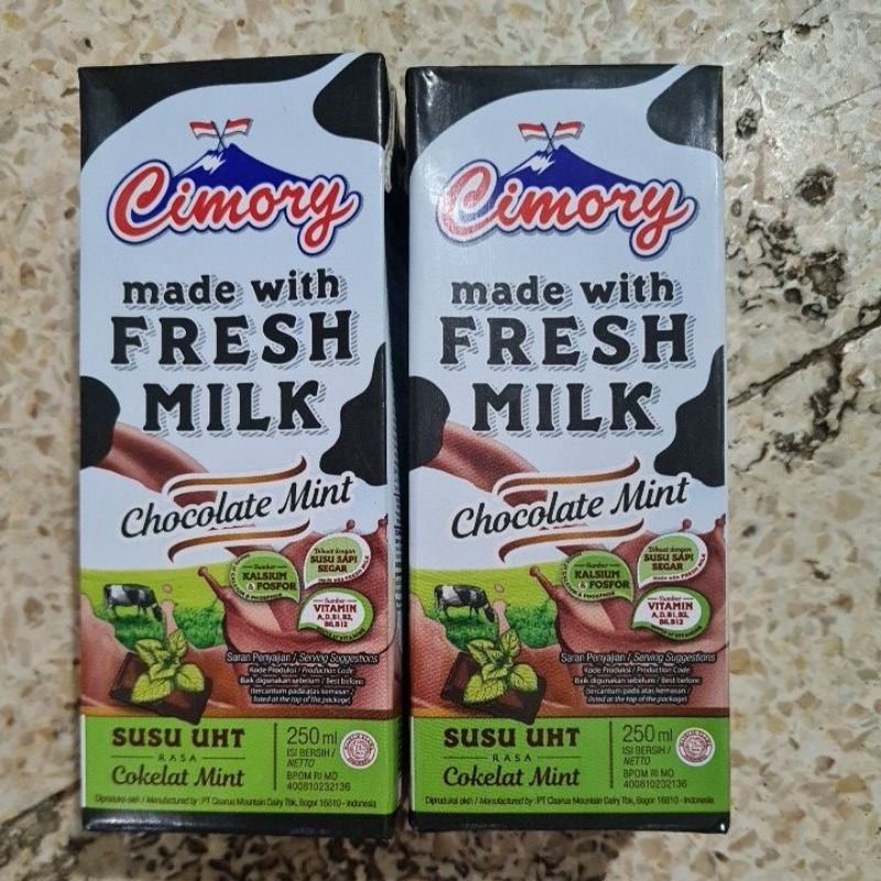 Jual CIMORY SUSU UHT 250ML RASA CHOCOLATE MINT / CHOCO MINT | Shopee ...