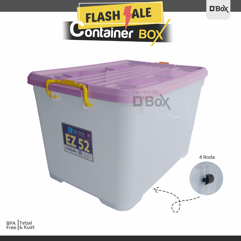 Jual [Paket Hemat] BSM Box Kontainer 52 Liter Container Penyimpanan ...