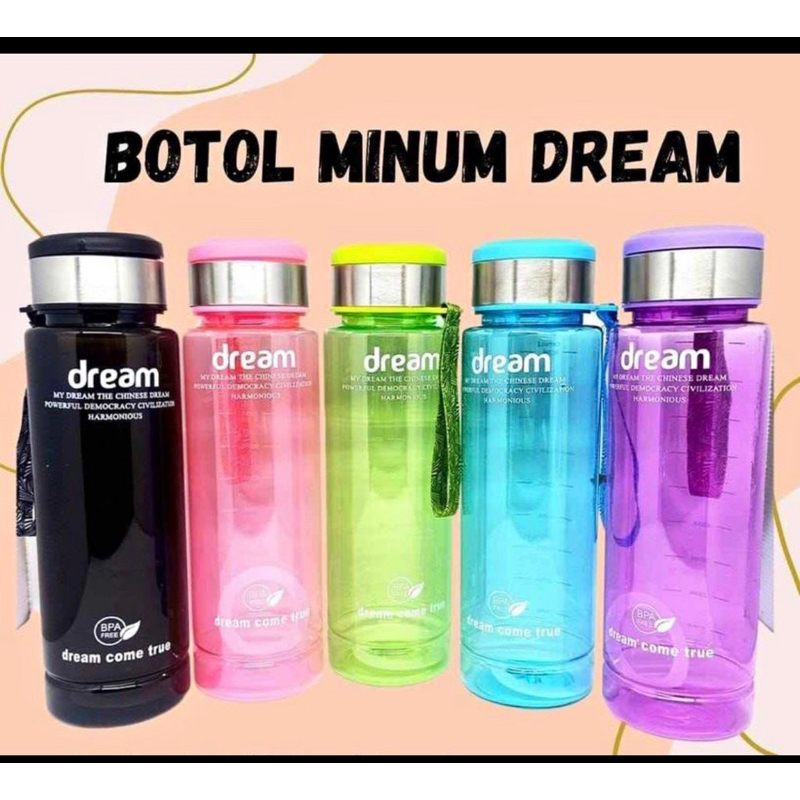 Jual Botol Minum Dream 1 Liter BPA FREE 1000ml Ada Saringan Sporty ...
