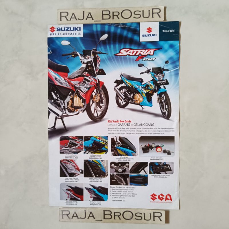 Jual Poster brosur katalog flyer Suzuki Satria F 150/Satria F150/Satria ...