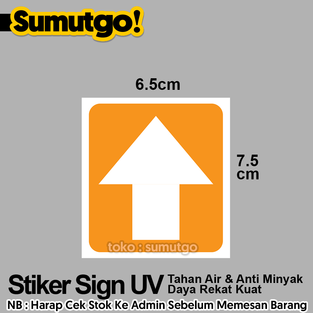 Jual Stiker Tanda Arah Panah Penunjuk Jalan Orange Traffic Sign uk 6.5 ...