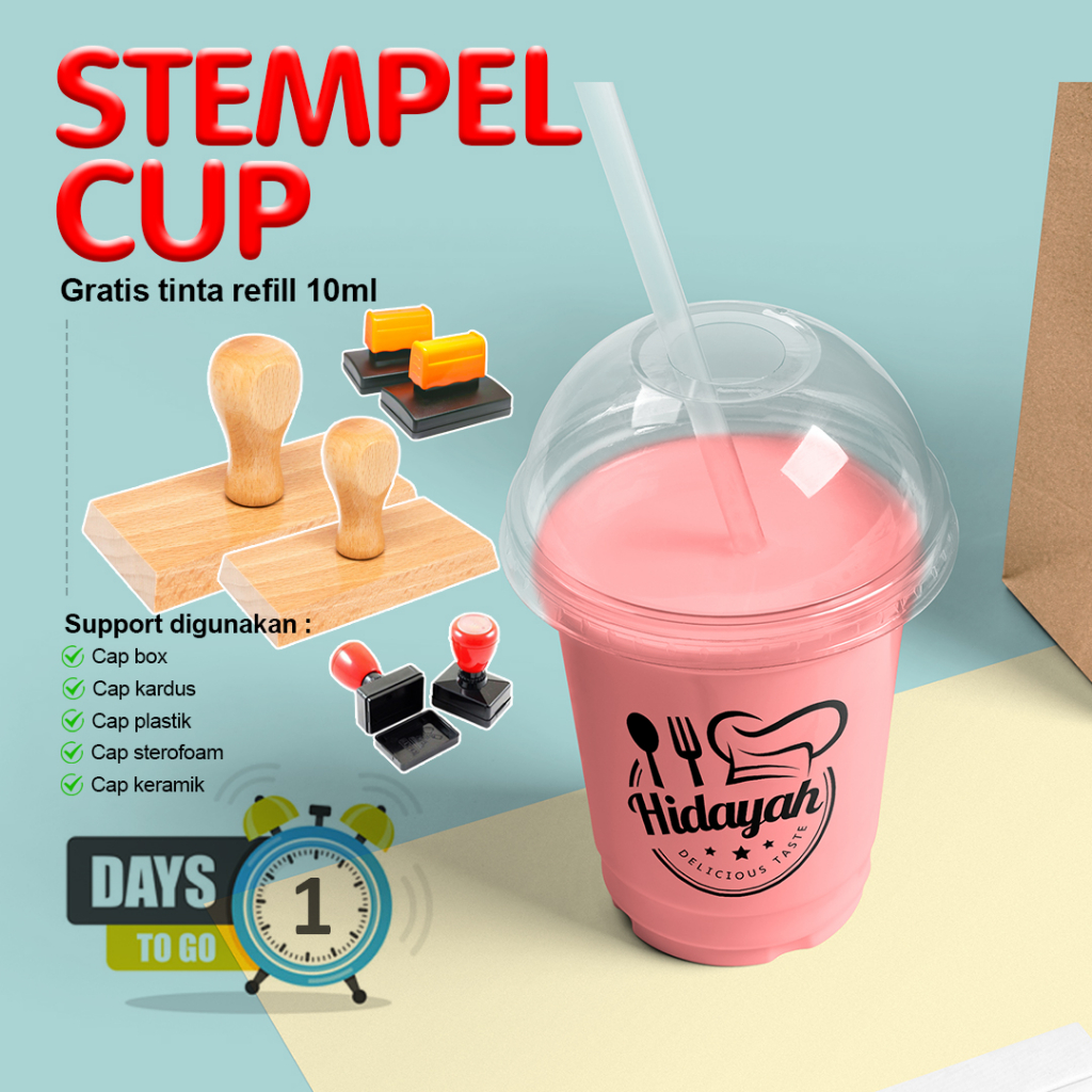 Jual [1HARI JADI] STEMPEL CUP 𝐆𝐑𝐀𝐓𝐈𝐒 𝐓𝐈𝐍𝐓𝐀 GELAS PLASTIK PERMANEN ...