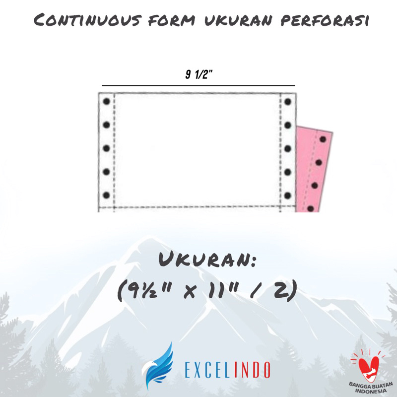 Jual Kertas Continuous Form 3 ply NCR (9 1/2" x 11") Ukuran FULL ...