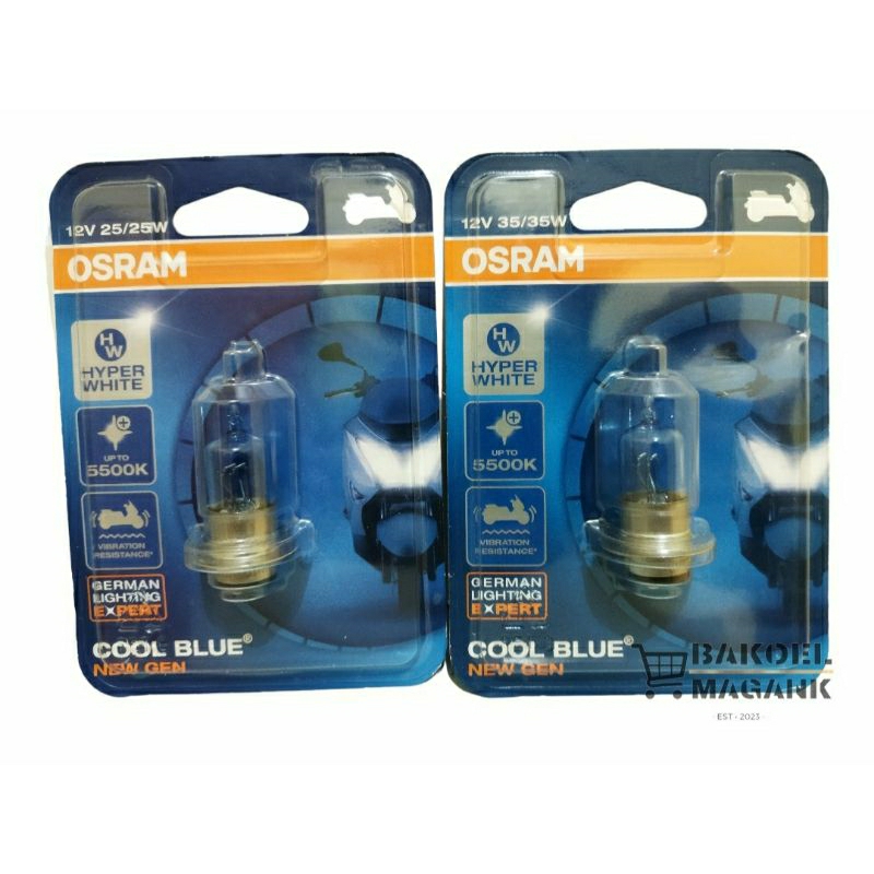 Jual Lampu H6 Halogen Osram COOL WHITE COOL BLUE 25/25W-12V & 35/35W-12V 62335CB 62337CB ...