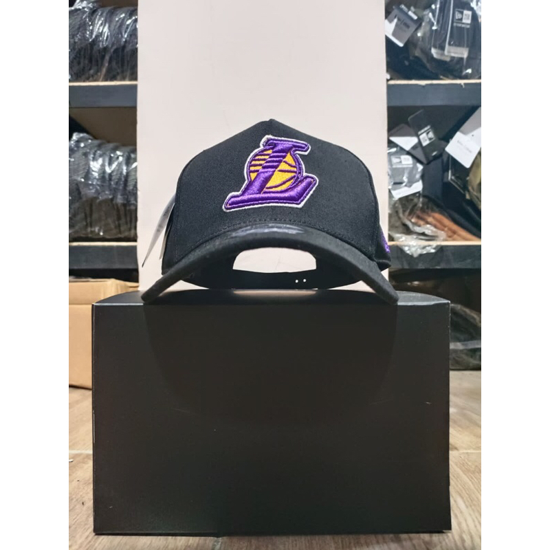 Jual Logo 'L' Lakers Yellow Purple Bahan Hitam Topi Premium Pria Wanita ...