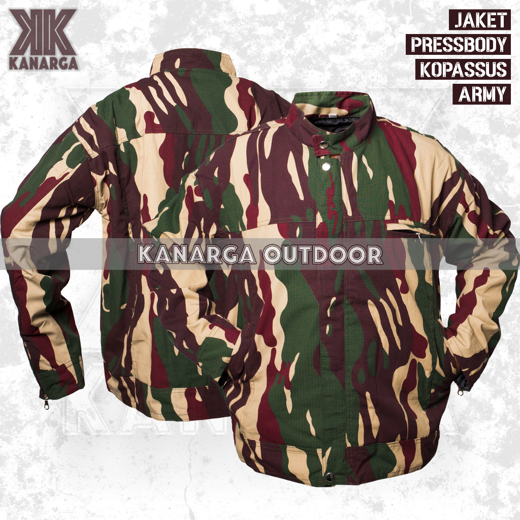 Jual Jaket Army Loreng Kopassus Pressbody Bahan Ripstop Premium - Jaket ...