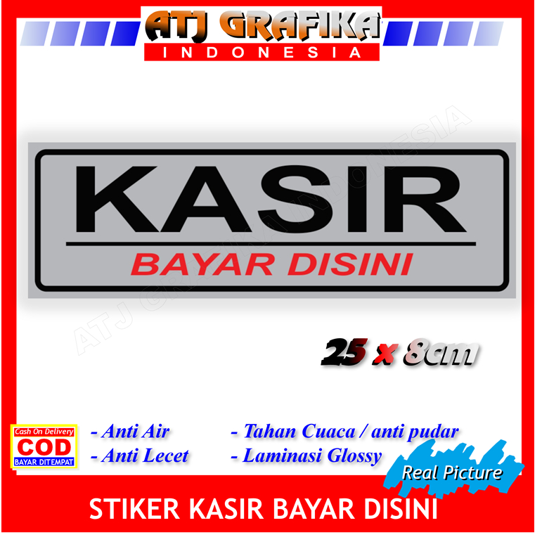 Jual Stiker label kasir tempat pembayaran toko kantor sticker bayar ...