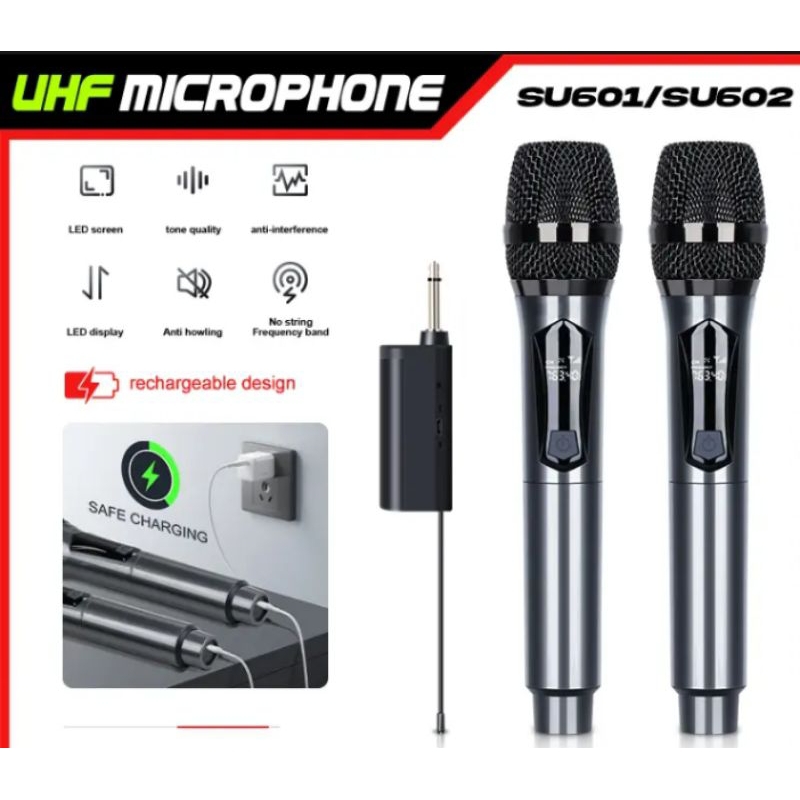 Jual Mic Wireless Mic Tanpa kabel SU602 Mic Bisa Di Cas | Shopee Indonesia