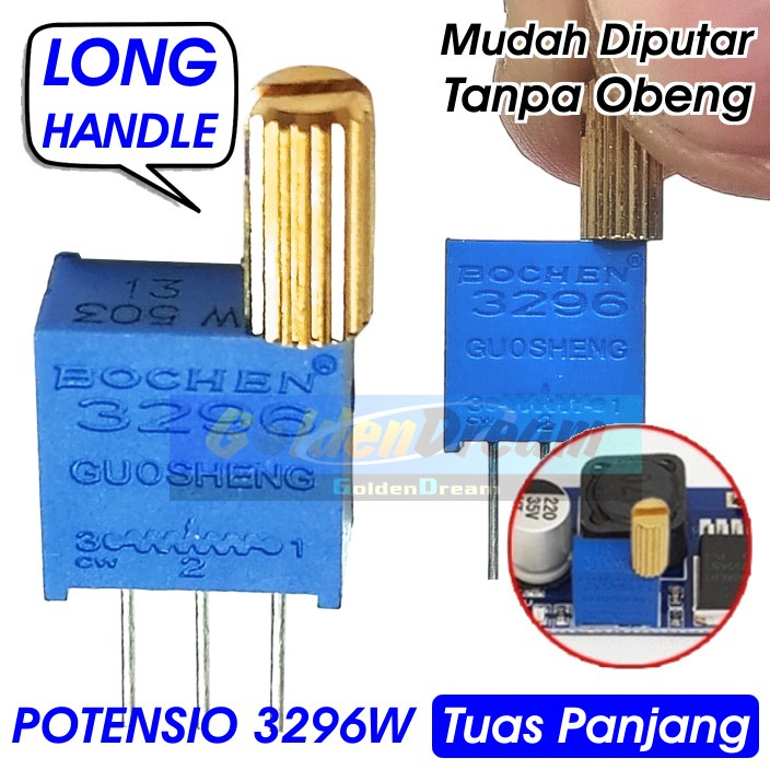 Jual Knob Panjang Potensiometer 3296W Potensio Tuas Besar Trimpot 3296 ...