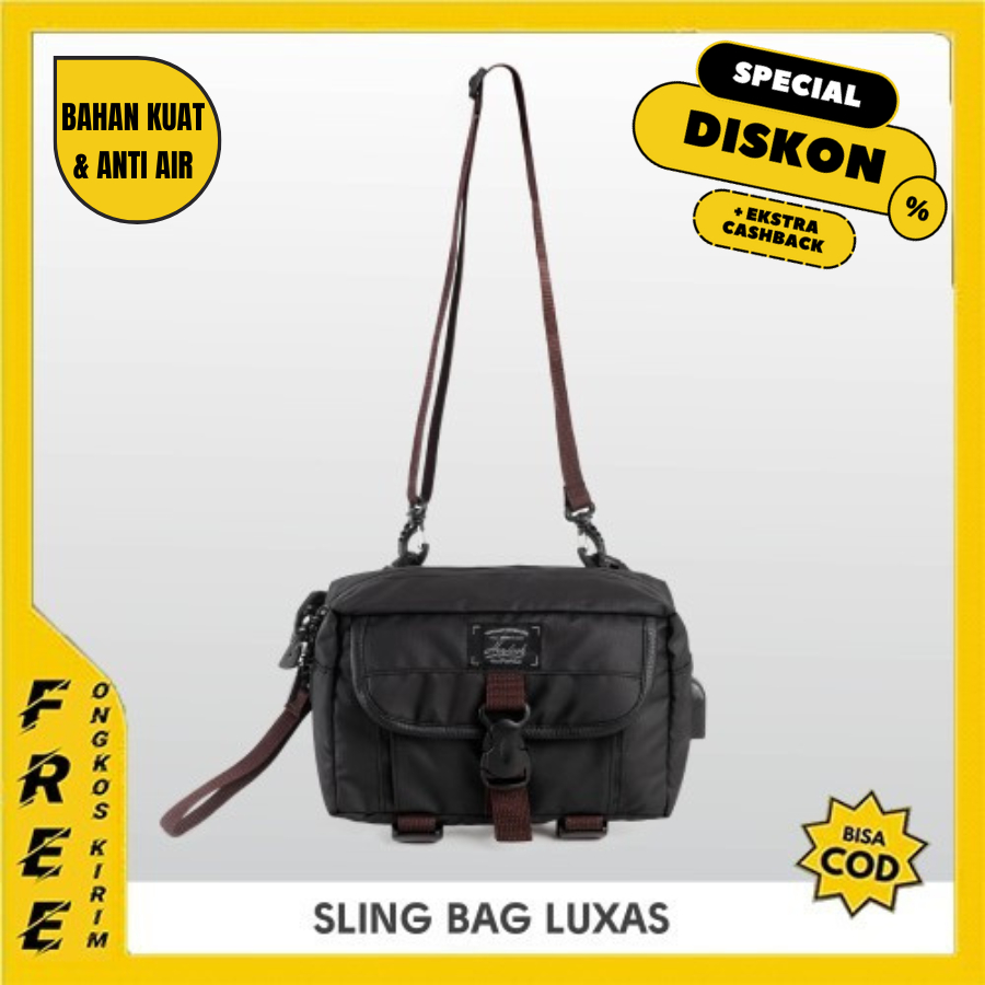 Jual Tas Selempang Pria Sling Bag Luxas Pouch Bag Pria Anti Air Waist ...