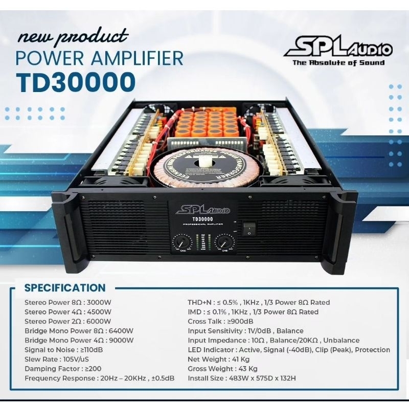 Jual SPL Audio Power Amplifier TD 30000 | Shopee Indonesia