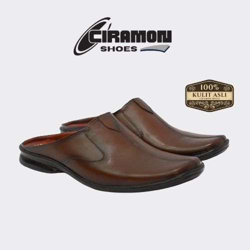 Jual Sepatu Selop Pria Kulit Asli Premium Sepatu Slop Bustong Slip On ...